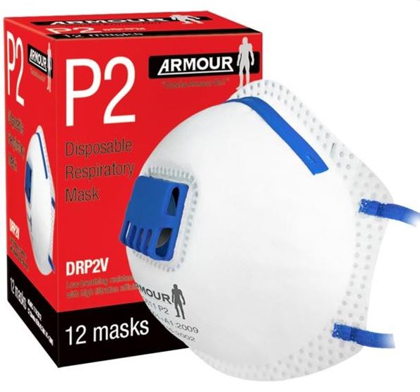 Dust Mask Respirator - P2 - Box/12