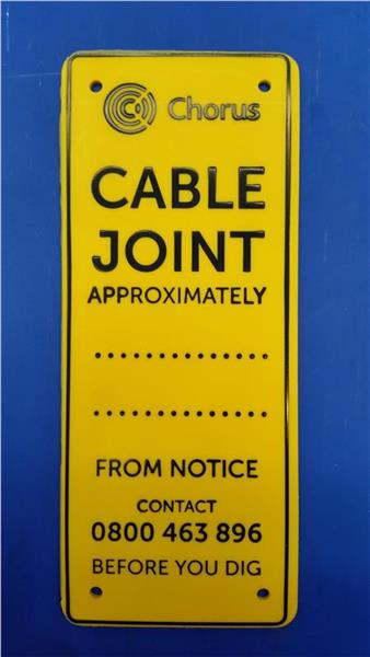 Chorus Sign - Cable Joint Marker 200mm x 80mm